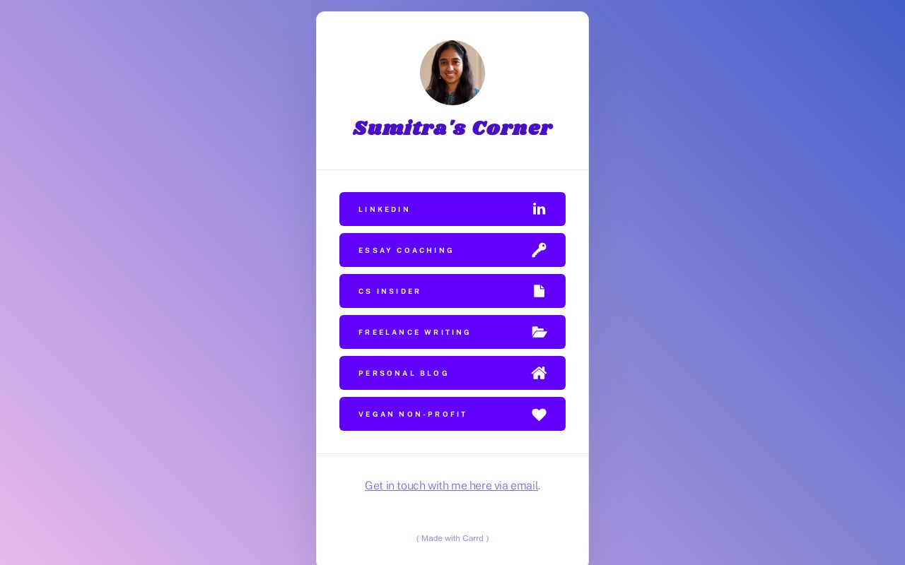 Welcome to Sumitra's Portfolio!